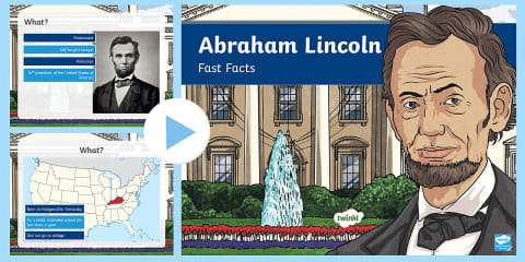 Abraham Lincoln Beginner Level Reading and Writing Worksheet for ELL