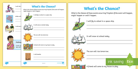 Year 2 Chance and Data Dice Roll Worksheet