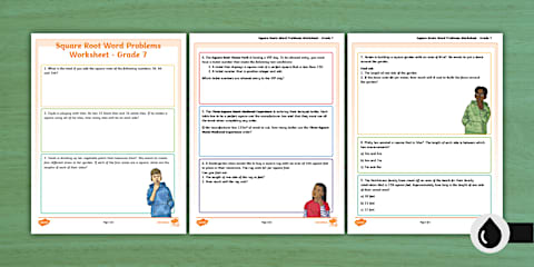 Calculating Square Roots Worksheet - Grade 8