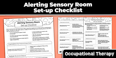 Calming Sensory Room Set-up Checklist for Occupational Therapy and ...