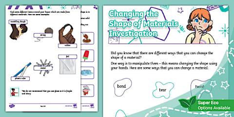 Changing the Shape of Materials Interactive Book