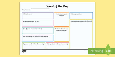 Frayer Model Vocabulary Builder
