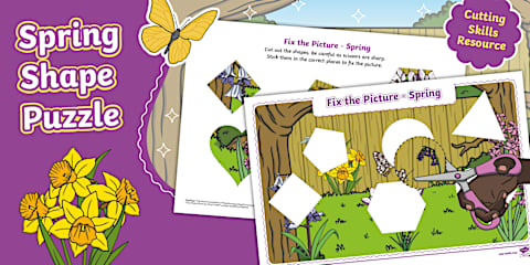 Build a Spring Chick 2D Shape Activity