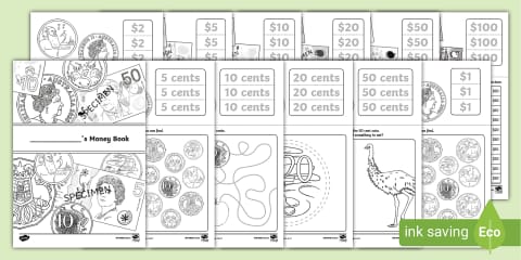 Australian Coin Ordering Cut and Paste Worksheet