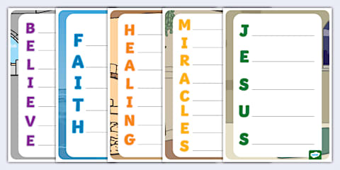 Miracles of Jesus Acrostic Poems