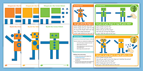 2D Shapes Robot Activity | Twinkl