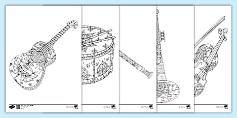 Musical Instruments Unscramble Worksheet