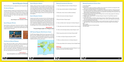 Shirley Strickland Australian Olympian Differentiated Comprehension ...