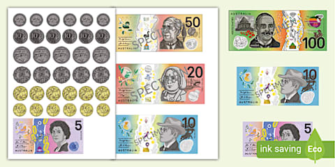 Ordering Coins and Notes Worksheet / Worksheet - Australia
