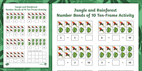 Ant Themed Number Bonds of 10 Cards