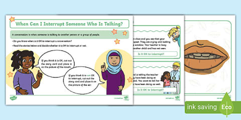 Social Story Waiting Your Turn Booklet