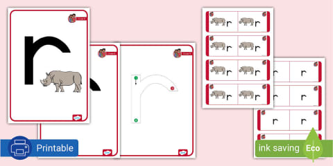 Gr. R Phonics P Poster, Flashcards and Robot Letter