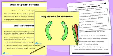 Use Brackets, Dashes or Commas to Indicate Parenthesis Resource Pack
