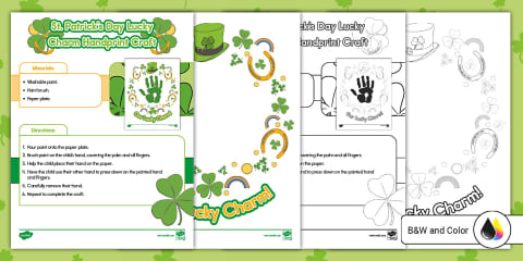 St. Patrick's Day Leprechaun Handprint Craft