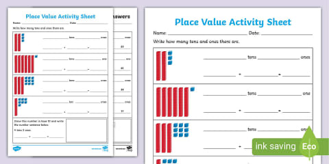 Place Value and Partitioning Worksheet | Teacher Made