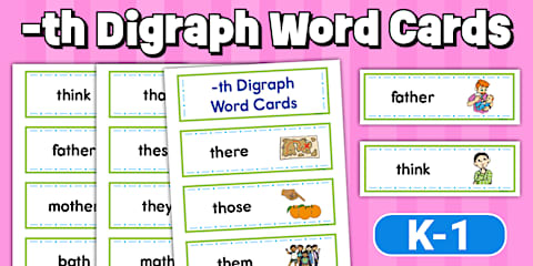 -ck Digraph Word Cards