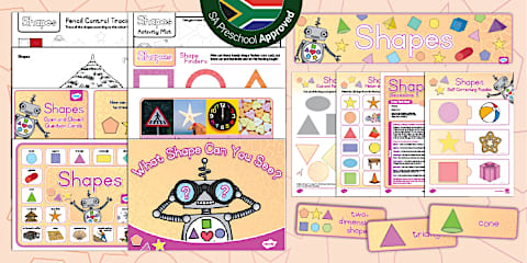 Preschool: Shapes: Cut and Paste Activity