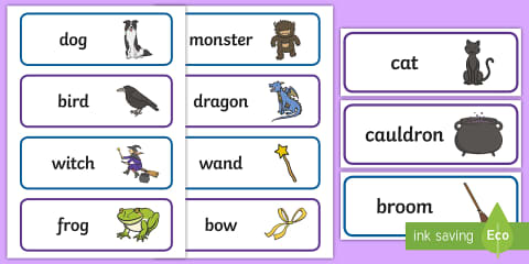 Witches and Moors: Character and Setting Word Cards