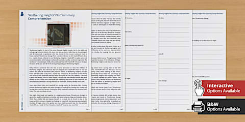 'Wuthering Heights' Comprehension Activities