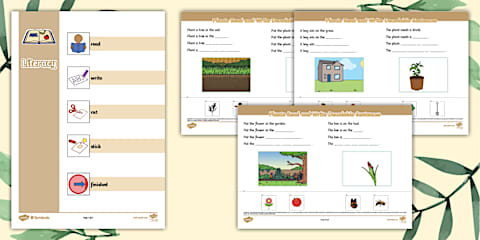 Plants Simple Sentence Photo Worksheets
