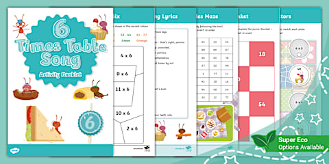 9 Times Table Song: Video Activity Booklet