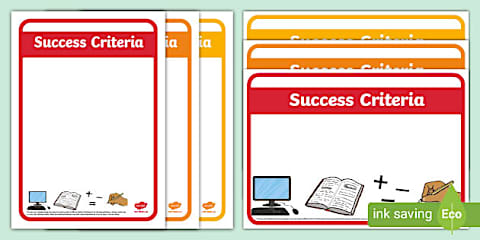 Editable Learning Intention Display Signs