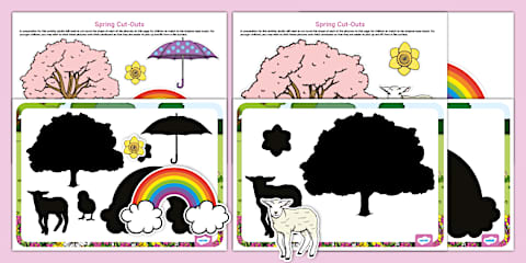 Spring Colour by 2D Shape Activity