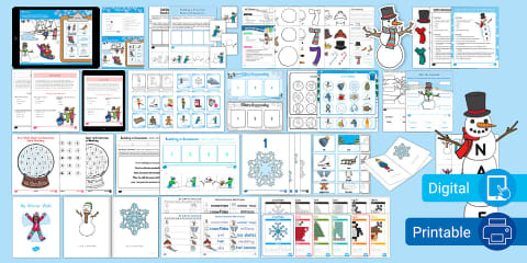 Prekindergarten No-Prep Winter Busy Binder