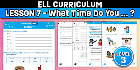 My Daily Routine Worksheet for ELL