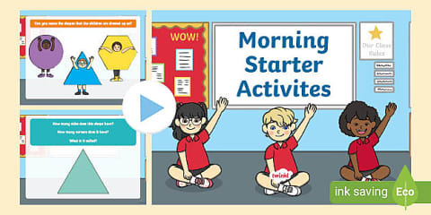 EYFS Literacy and Phonics Morning Challenge Activities PowerPoint