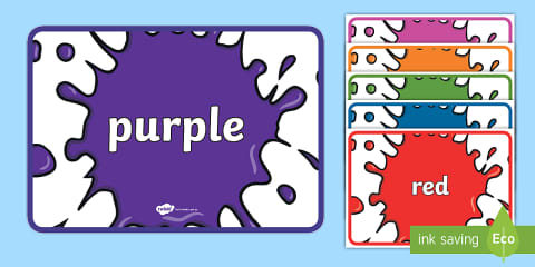 Colour Name Splats - Art - Display Resources - Twinkl