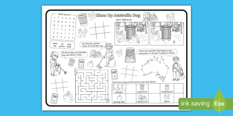 Clean Up Australia Day Collaborative Colouring Activity