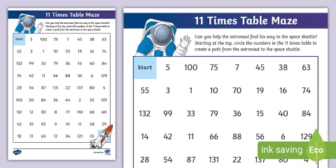 11 Times Table Game