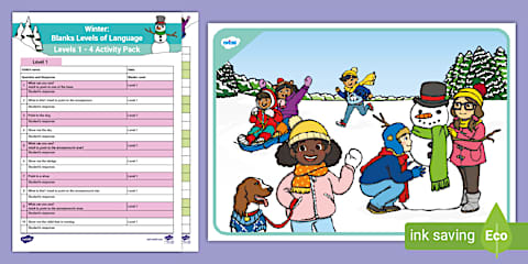 Spring: Blanks Levels of Language Levels 1 - 4 Activity Pack