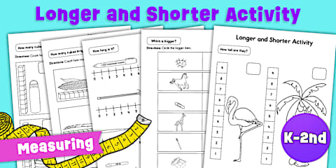 Measuring Length Worksheet: Inches and Centimeters for 1st-2nd Grade