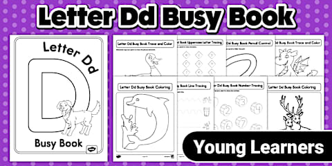 Letter Dd Words: Letter Recognition Worksheet for PreK-K