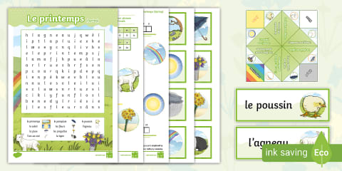 Cartes flash : Le printemps