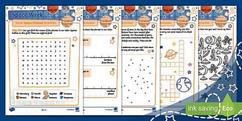 Space Puzzle Worksheet