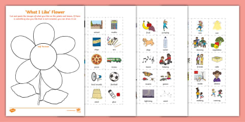 All About Me 'I like' and 'I don't like' Sorting Activity