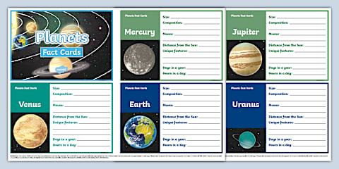 Planet Fact File Templates Pack