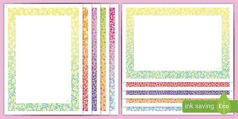 Editable Multicolour Star Page Decorations Pack
