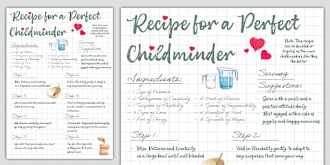 Childminder Rainbow-Themed Inspirational Poem Poster