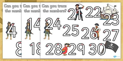 Pirate Themed Display Numbers (Small)