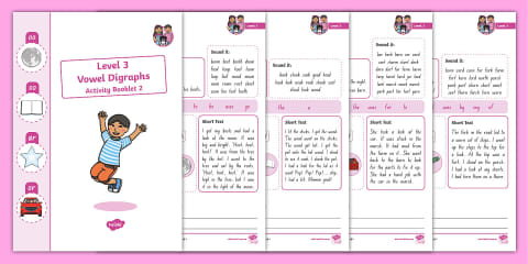 Level 3 Vowel Digraphs Activity Booklet 1