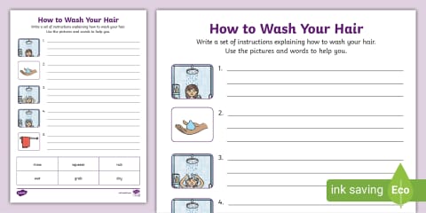 Folding Brushing Your Hair Sequencing Template