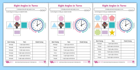 Year 3 Turns and Angles Problems - Twinkl