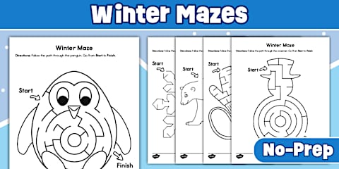 Winter Brain Booster Booklet for 1st-2nd Grade