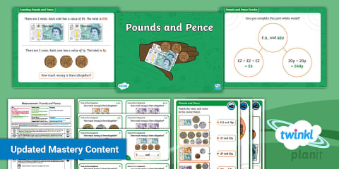 Year 2 Diving into Mastery: Step 3 Count Money - Pounds and Pence ...
