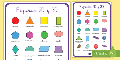 Póster: Figuras geométricas 2D y 3D