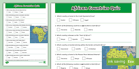 African Countries Top Cards Game